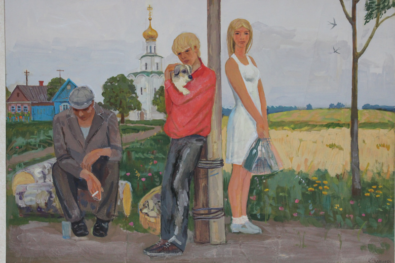 Eugene Alexandrovich Kazantsev Parada de autobús., 1972, 58×82 cm ...
