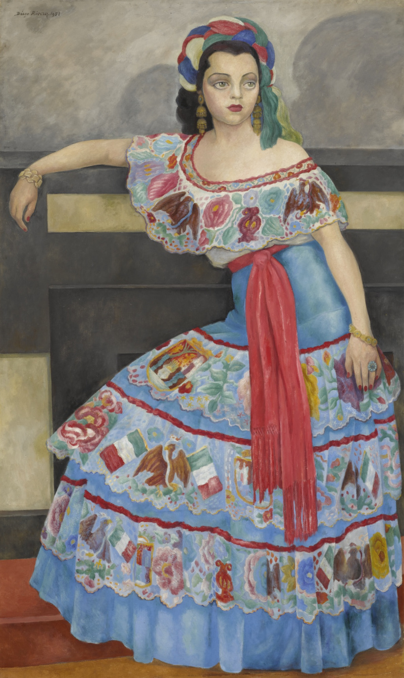 Diego Maria Rivera Portrait of actress Matilda Palu, 1951, 123×205 厘米 ...