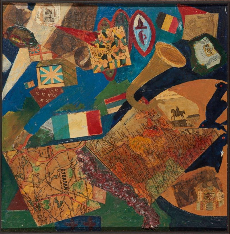 Collage on the theme of the First World War, 1915, 48×49 cm by David ...