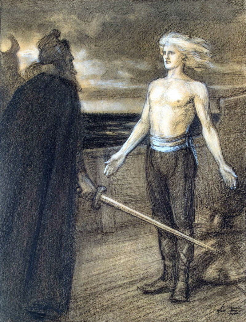 Albert Gustav Aristide Edelfelt Illustration to the poem of Runeberg's ...