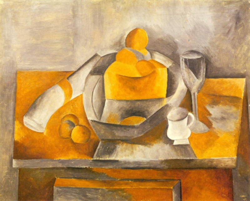 Pablo Picasso Nature morte avec des petits pains, 1909 : Descriptif de ...