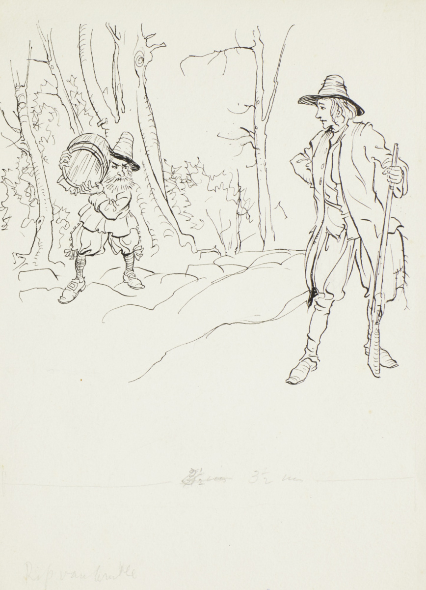 Buy a digital copy: Arthur Rackham - Rip van Winkle (sketch) | Arthive