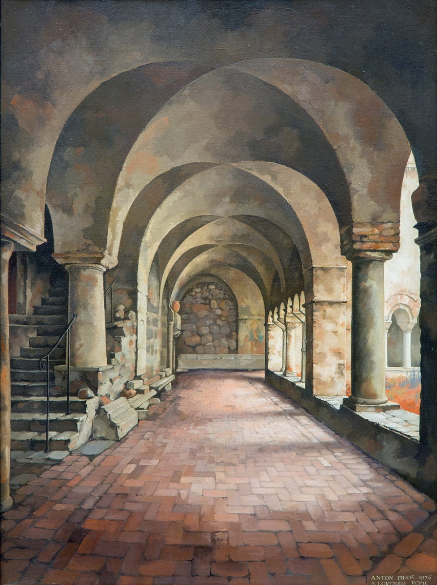 Anton pic San Lorenzo, À Rome, 1936, 46×76 cm : Descriptif de l'œuvre ...