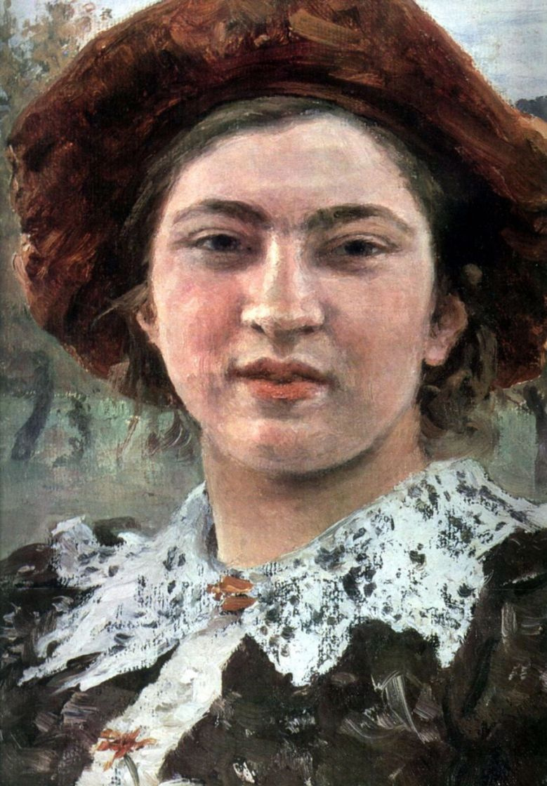 Ilya Efimovich Repin Autumn bouquet. Portrait Of Vera Repina. Detail ...