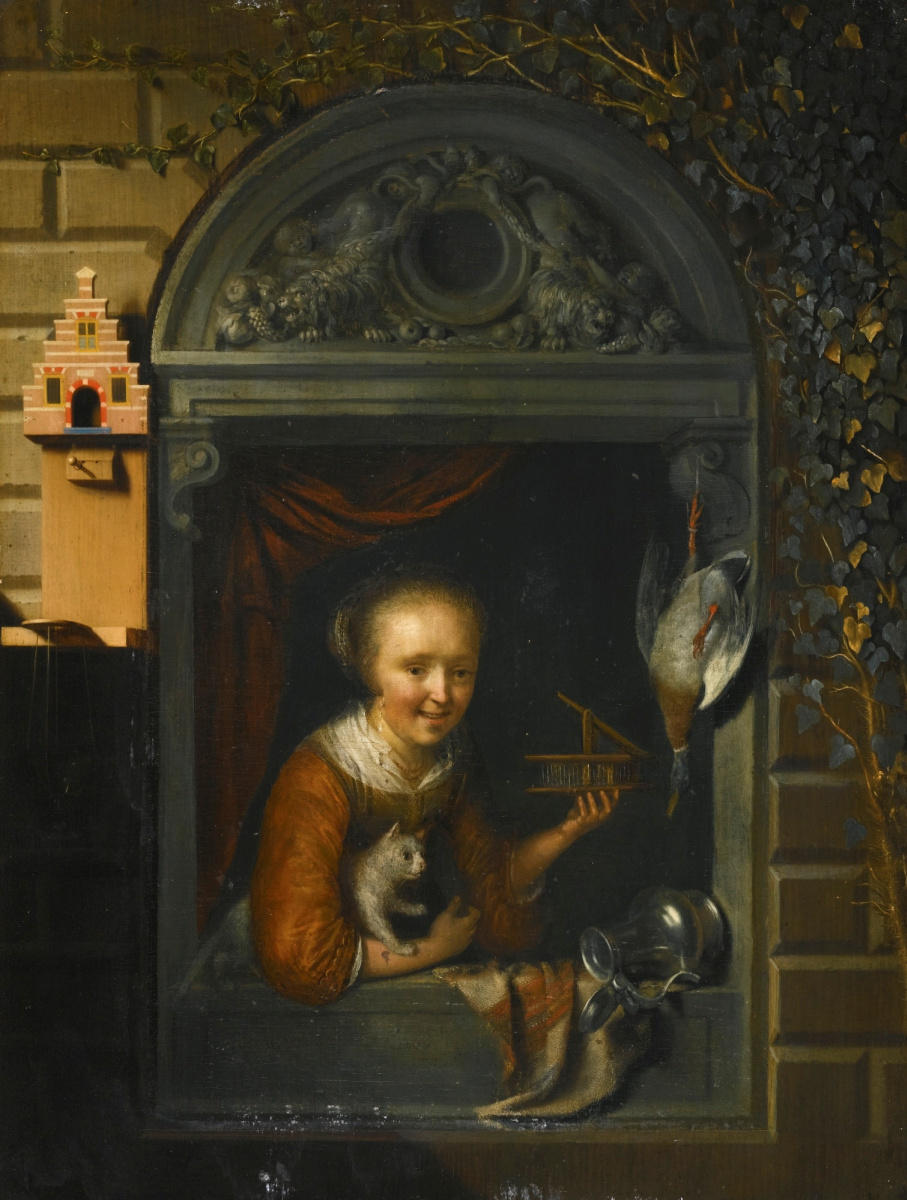 Buy a digital copy: Gerrit (Gerard) Dow - Mujer en la ventana con un ...