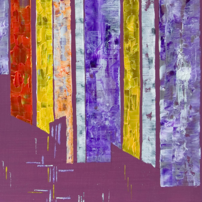 Aleks Andr Portland City Abstract Oil Painting, 1 2018, 90×25 cm ...