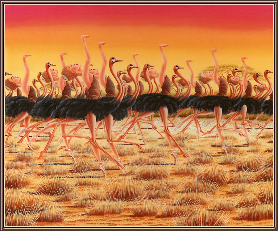 Warab Asuka Ostriches : Descriptif de l'œuvre | Artchive