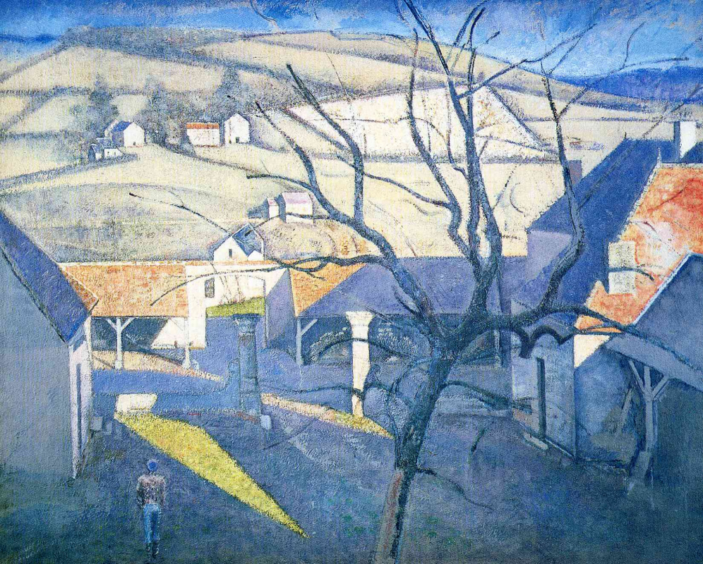 Balthus (Balthazar Klossovsky de Rola) Big landscape with a tree, 1960 ...