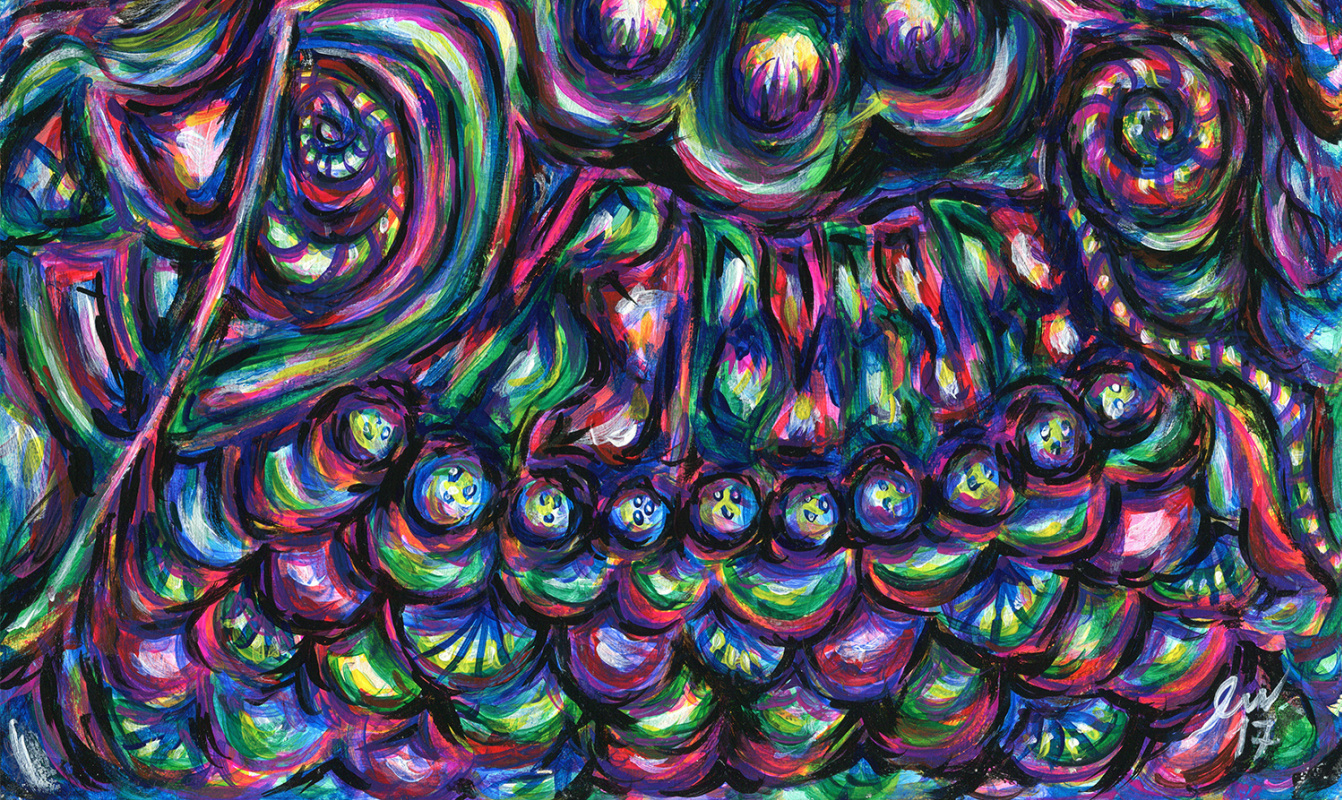 Anna Menshova Se ve histérico. Surrealismo abstracto, pintura steampunk ...