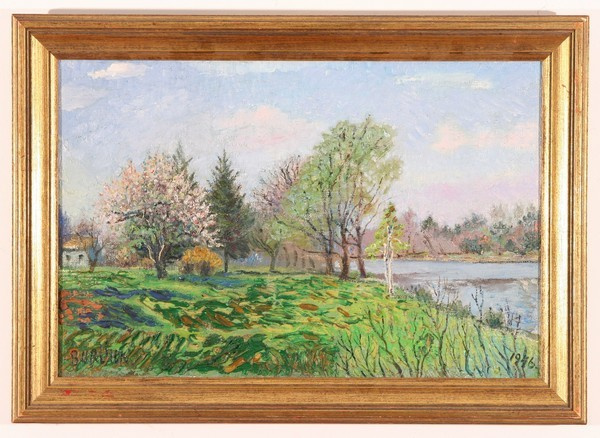 David Davidovich Burliuk Spring, 1946, 61×40 cm: Descripción de la obra ...