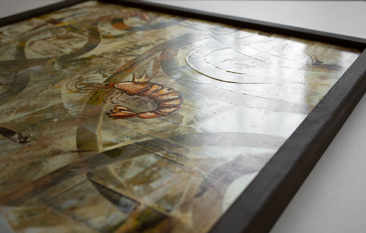The Shrimp King, 18.05.2021, 50×50×2 cm by Nikita Grazewski: History ...