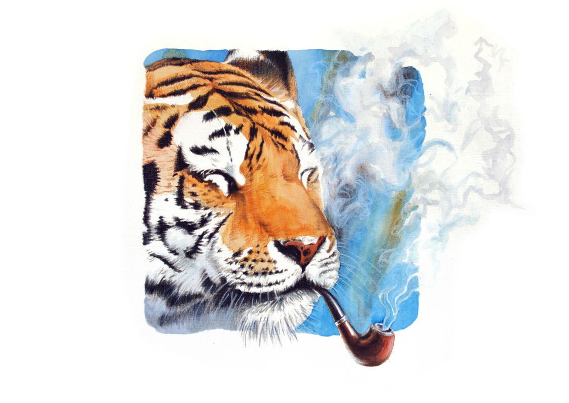 Humanimals. The tiger, 2018, 42×30 cm by Alexey Fomin: History ...