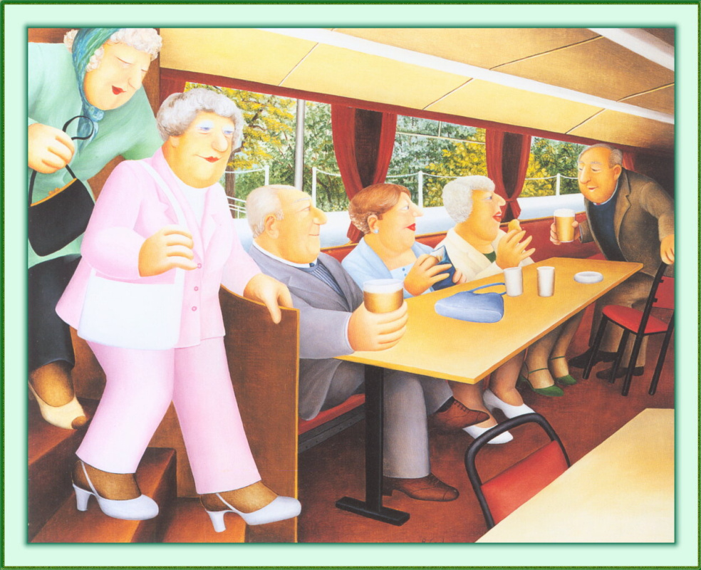 Beryl Cook Bateau fluvial : Descriptif de l'œuvre | Artchive