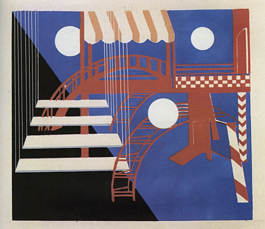 Alexandra Exter Revue. A sketch of the scenery. The leaves from album ...