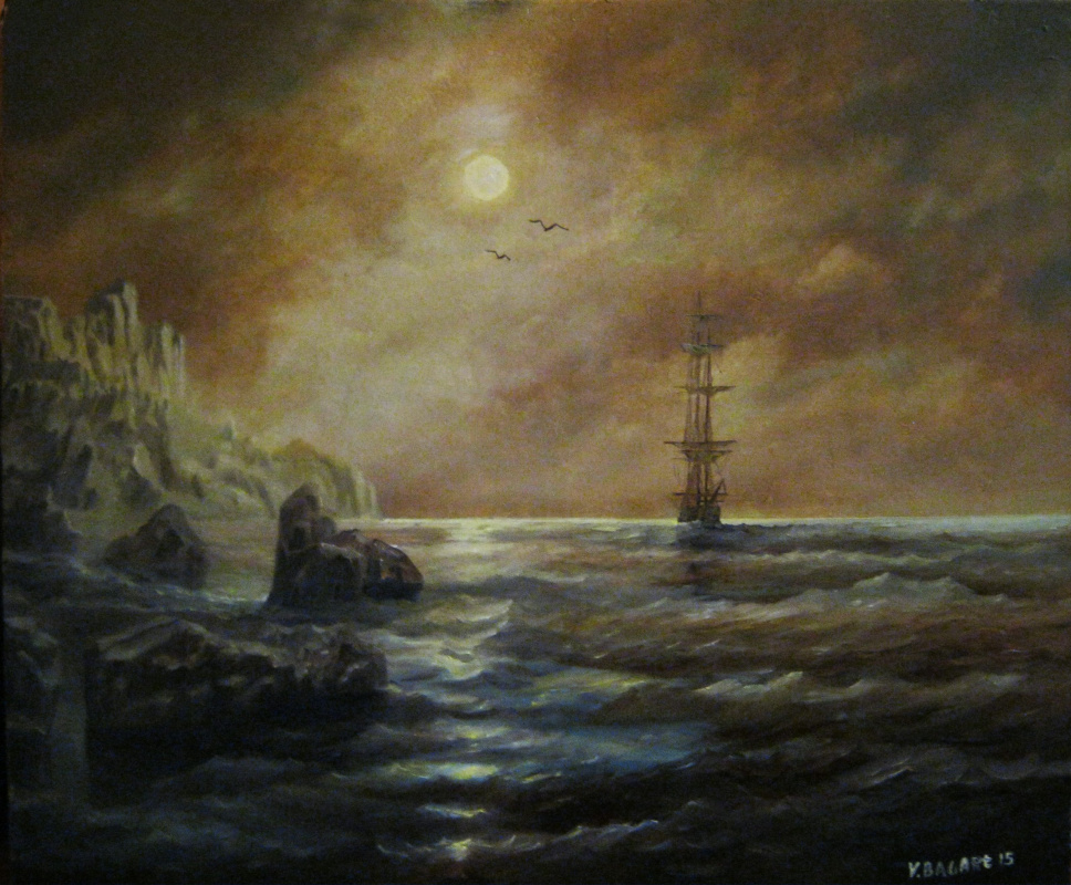 Vladimir Bagart "Sur la côte lointaine", 12 2015, 60×50 cm : Descriptif ...