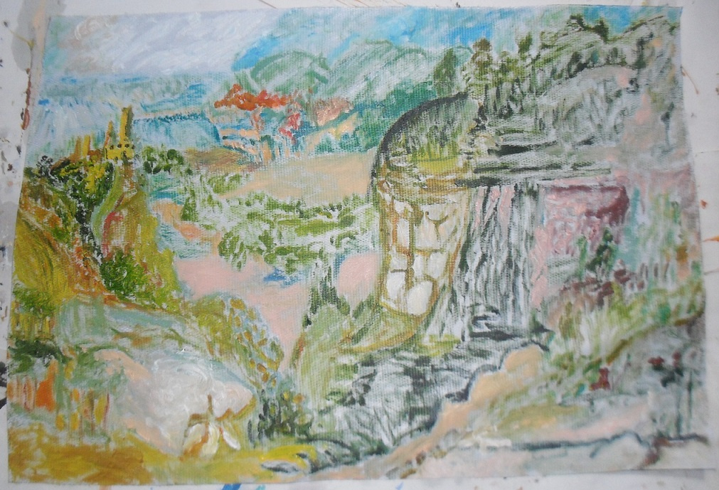 Василий Береговой Landscape with mountains and a castle (based on a ...