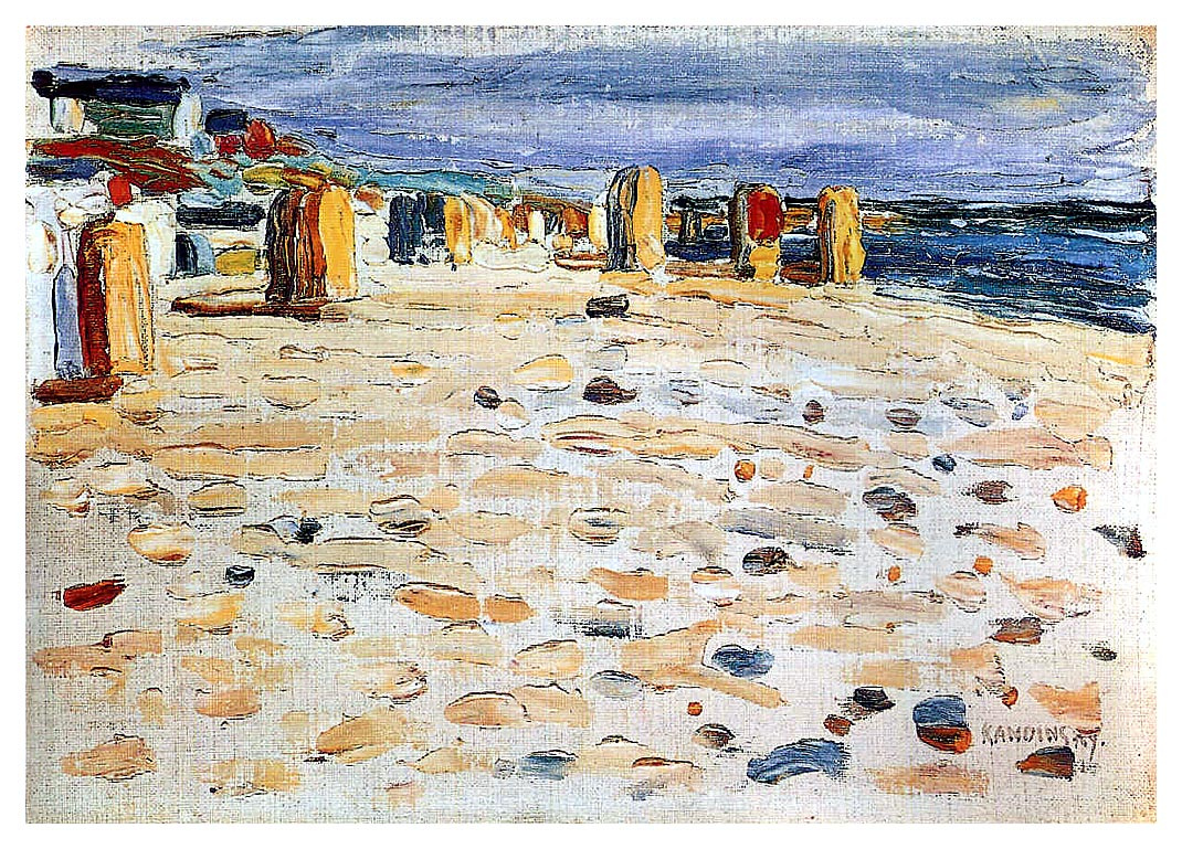 Wassily Kandinsky Beach chairs in the Netherlands, 1904, 33×24 cm ...