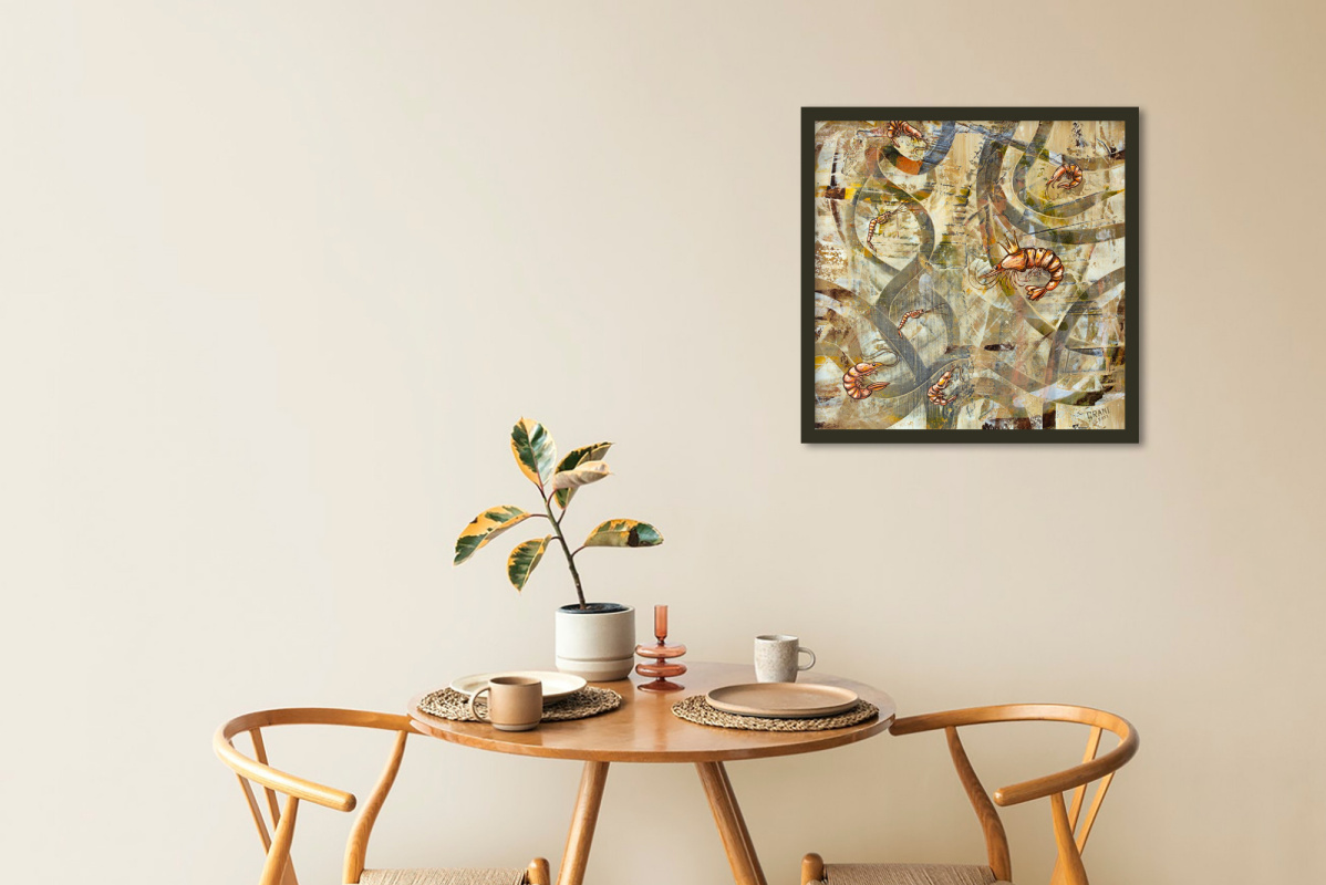 The Shrimp King, 18.05.2021, 50×50×2 cm by Nikita Grazewski: History ...