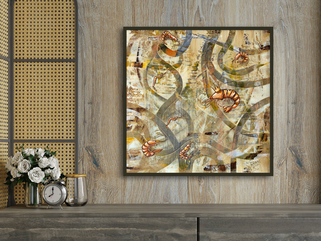 The Shrimp King, 18.05.2021, 50×50×2 cm by Nikita Grazewski: History ...