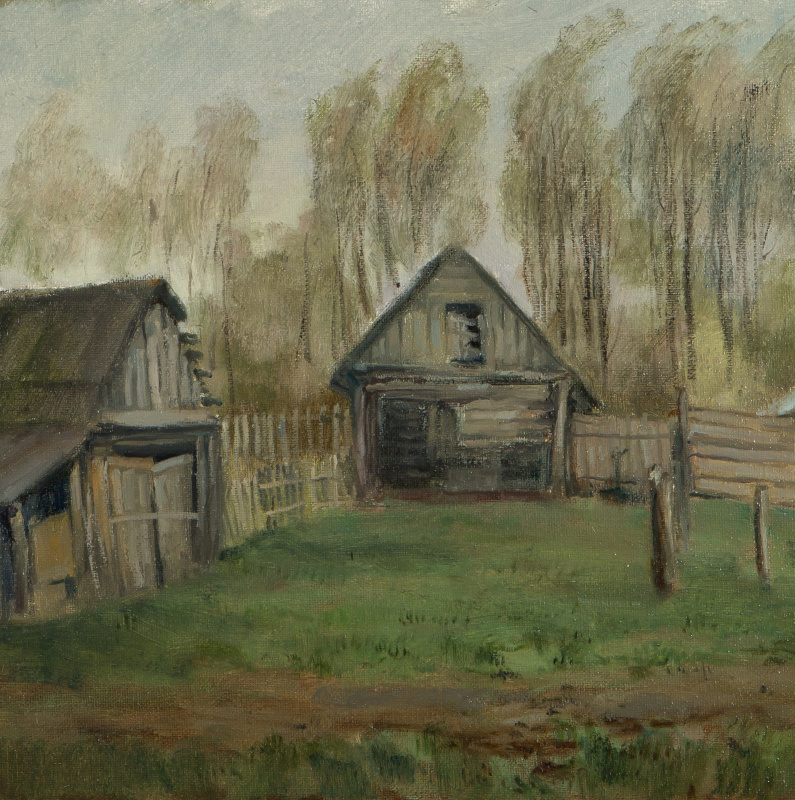 Andrey Yurievich Tsukanov Old Courtyard, 30×30×2 cm : Descriptif de l ...