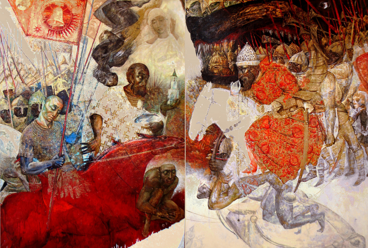 "The Battle of the Sheloni River.", 290×195 cm by Boris Lavrentyev ...