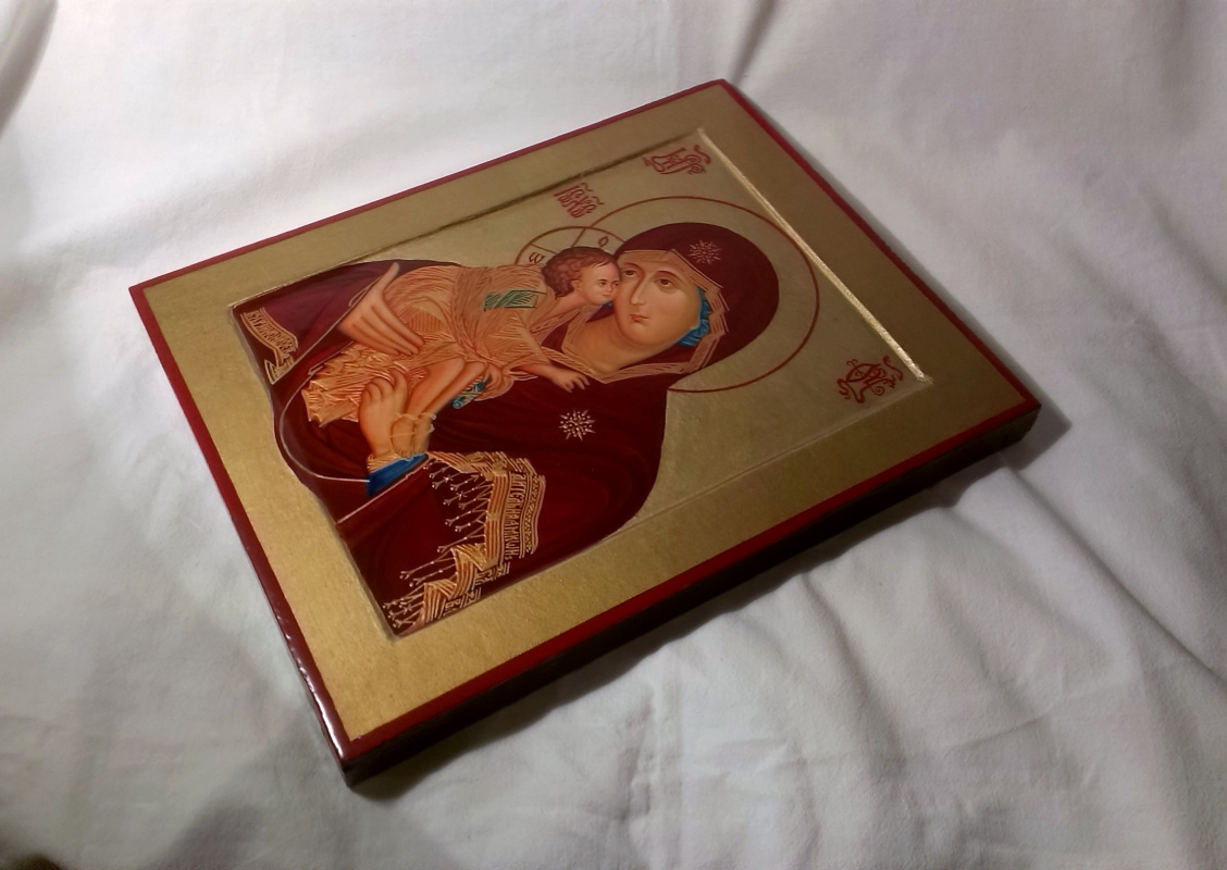 Icon of the Mother of God Donskaya, 24.01.2021, 24×3×30 cm by Gennady ...