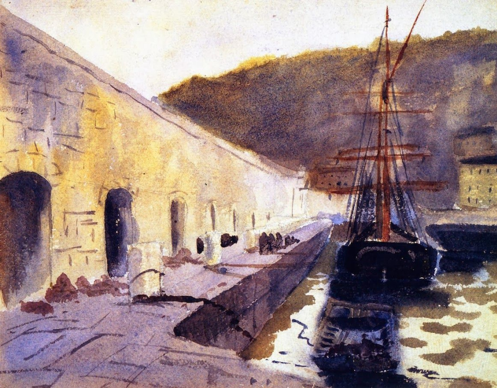 John Singer Sargent Bateaux dans le port, 1879, 23×22 cm : Descriptif ...